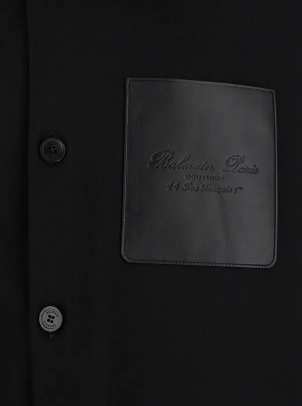 Balmain Logo Detailed Long Sleeved Overshirt