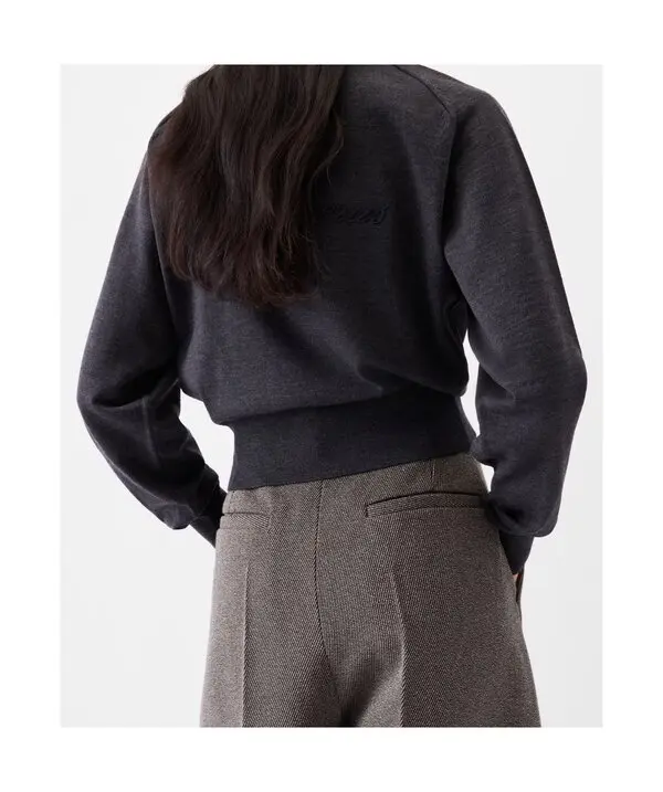 Jacquemus Maglia Girocollo Ribbed Knit Sweater - Black
