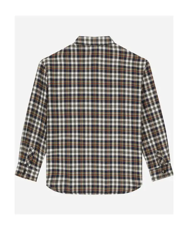 Dolce & Gabbana Checked Cotton Shirt With Logo Plaque
