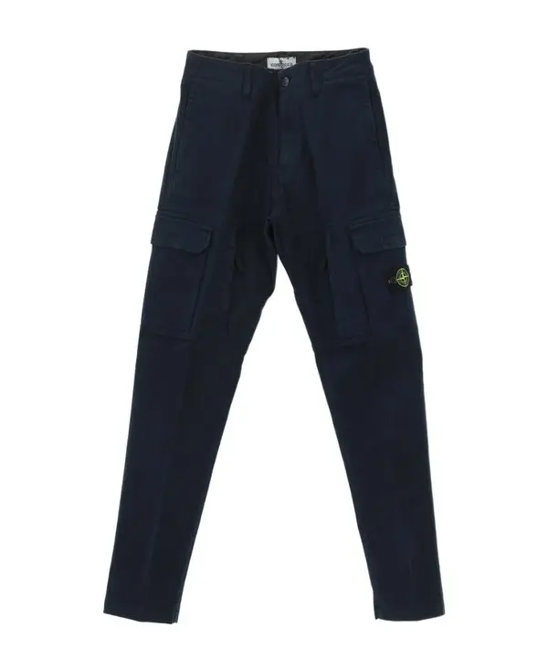 Stone Island Teen Compass-patch Cargo Trousers - Blue