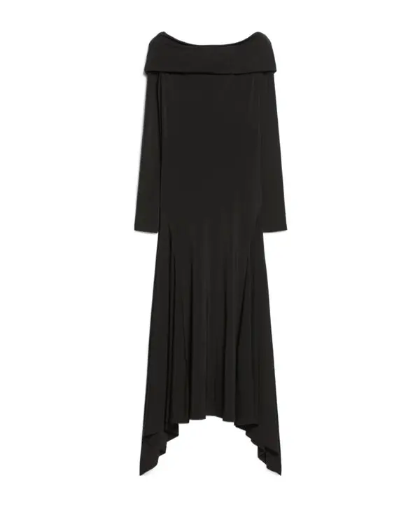 Max Mara Off-the-shoulder Long-sleeved Dress - Black