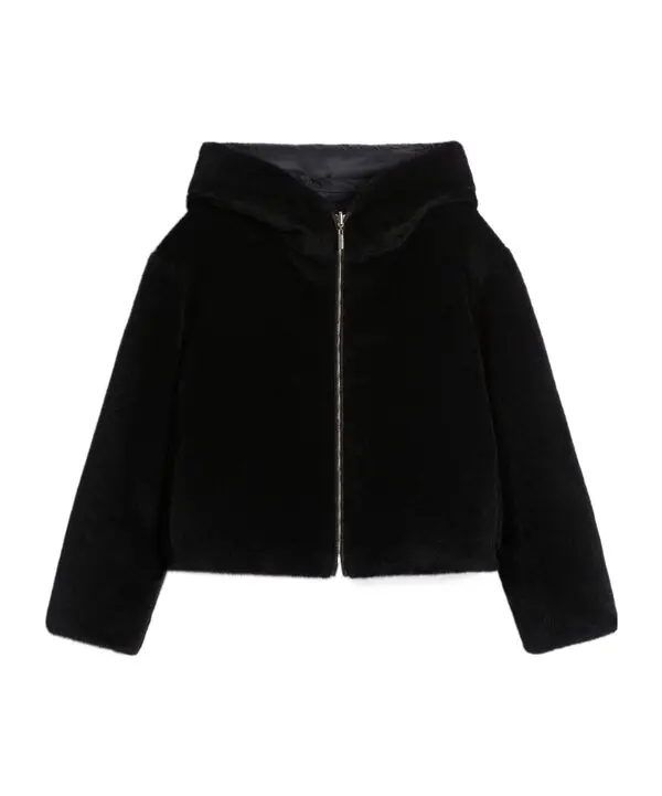Max Mara Short Reversible Alpaca And Wool Padded Jacket