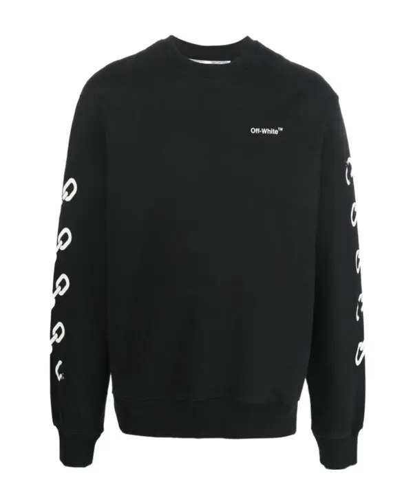 Off-White Chain Arrow Logo Crewneck Sweatshirt