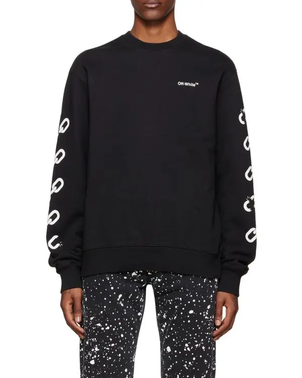 Off-White Chain Arrow Logo Crewneck Sweatshirt