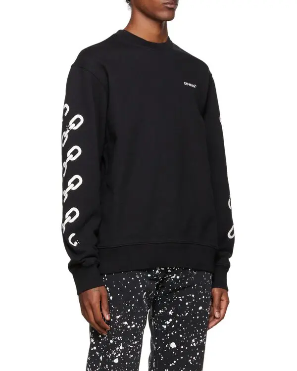 Off-White Chain Arrow Logo Crewneck Sweatshirt