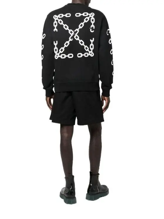 Off-White Chain Arrow Logo Crewneck Sweatshirt