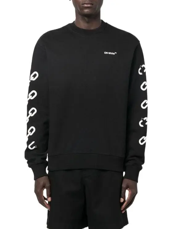 Off-White Chain Arrow Logo Crewneck Sweatshirt