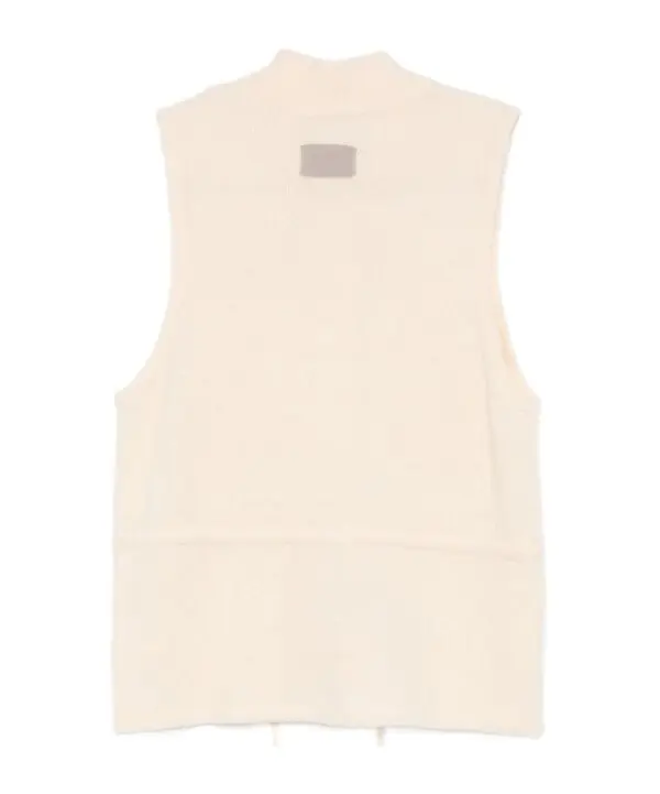 AYA MUSE Flap-pocket Button-up Vest - White