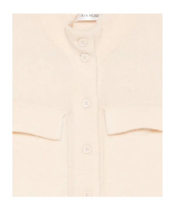 AYA MUSE Flap-pocket Button-up Vest - White