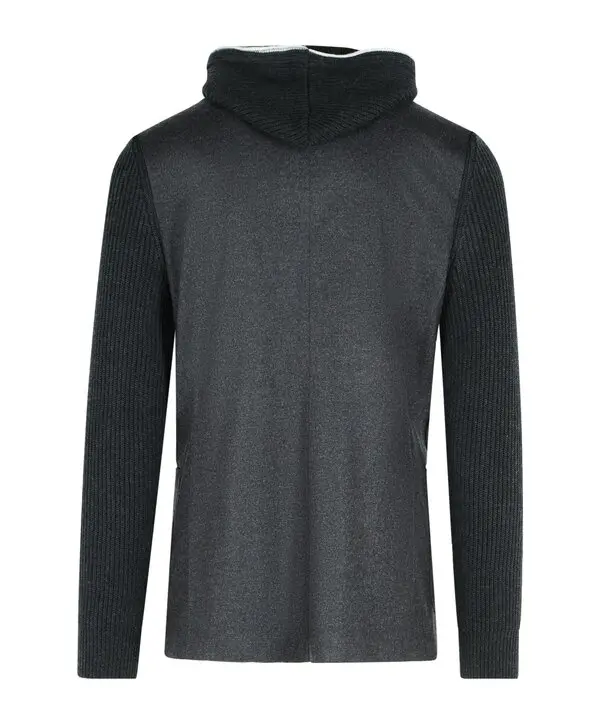 Eleventy Knit Insert Hooded Jacket