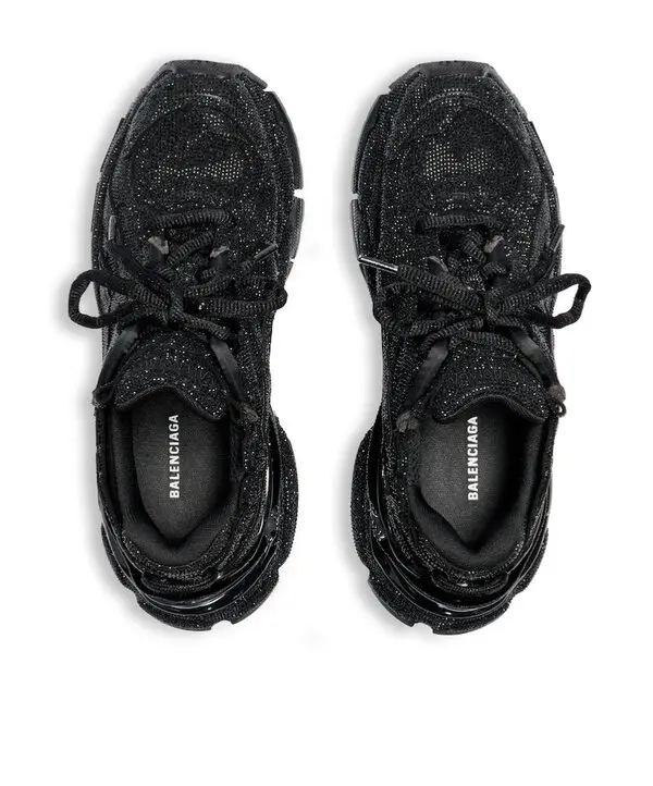 Balenciaga Embellished Runner Sneakers - Black