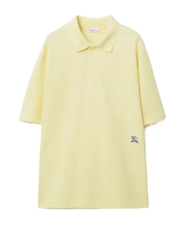 Burberry Logo Embroidered Polo Shirt - Yellow