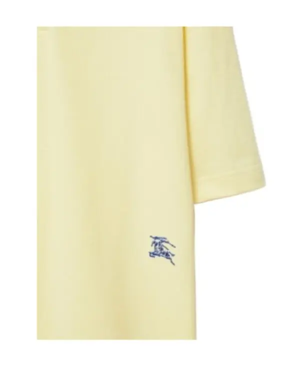 Burberry Logo Embroidered Polo Shirt - Yellow