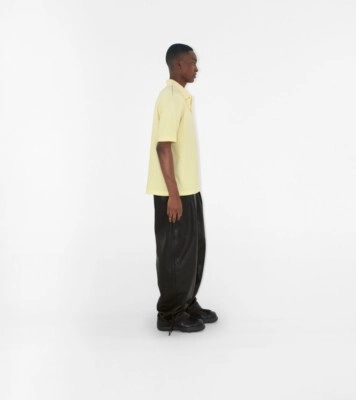 Burberry Logo Embroidered Polo Shirt - Yellow