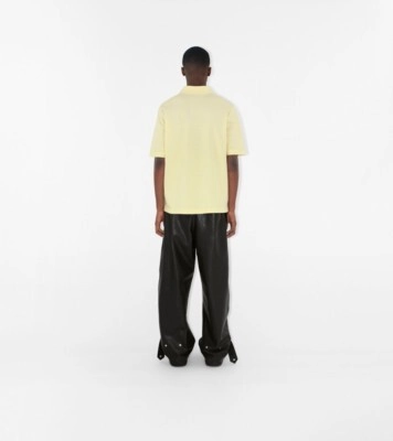 Burberry Logo Embroidered Polo Shirt - Yellow