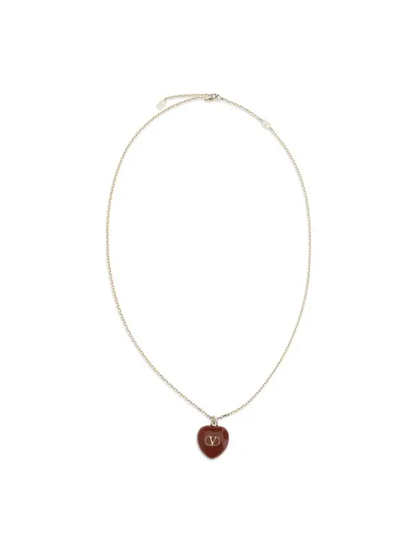 Valentino Garavani Heart-shaped Chained Necklace - Yellow