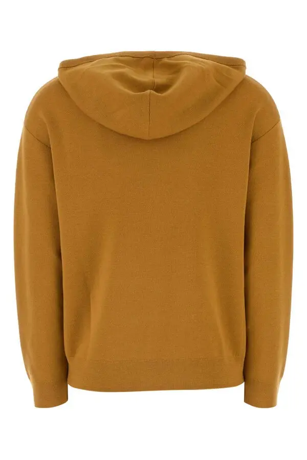 Max Mara Monogrammed Wool Hoodie - Amber