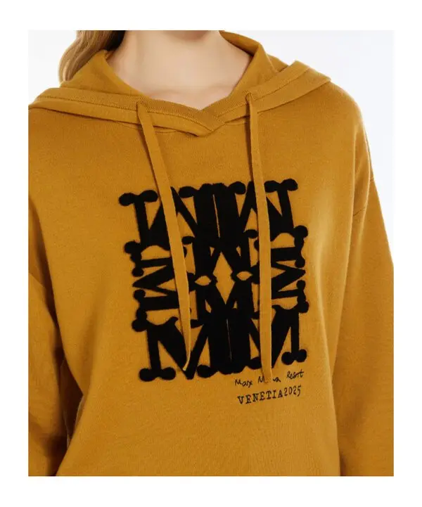 Max Mara Monogrammed Wool Hoodie - Amber