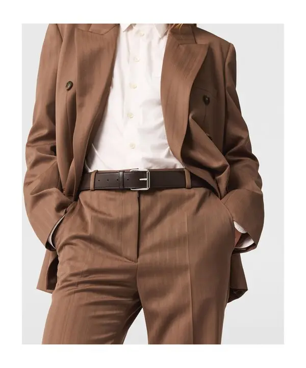 Stella McCartney Mid-rise Bootcut Trousers With Satin Pinstripe - Ocher