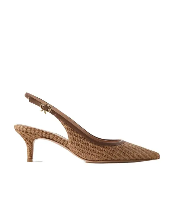 GIANVITO ROSSI Marbella Pointed Toe Slingback Pumps