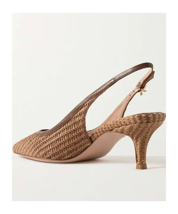 GIANVITO ROSSI Marbella Pointed Toe Slingback Pumps