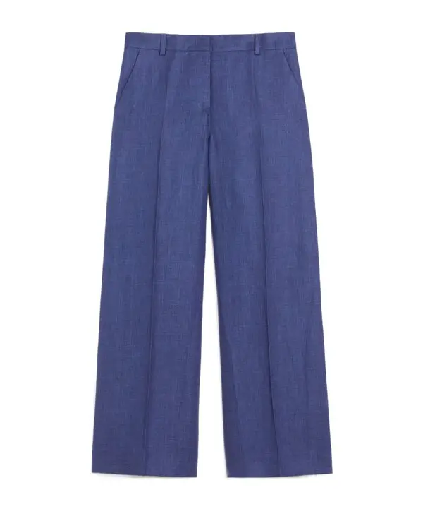 Max Mara Malizizi Straight Leg Linen Canvas Trousers