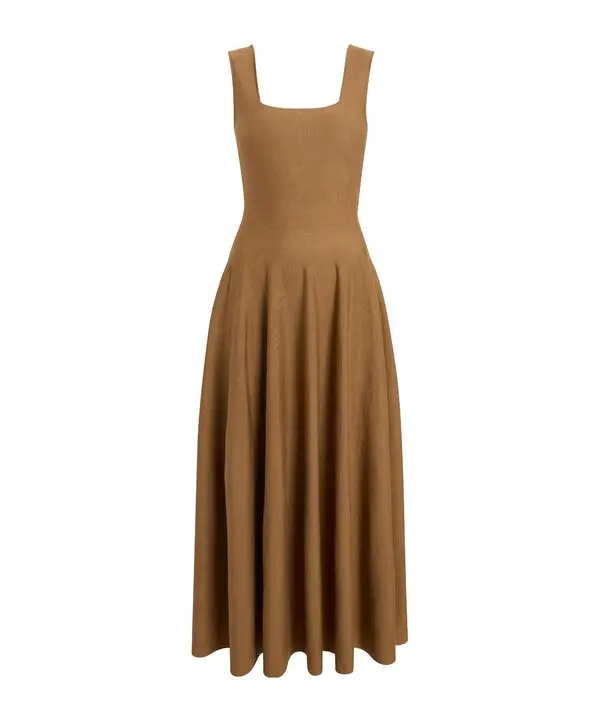 Khaite Jodie Ribbed Maxi Dress - Brown