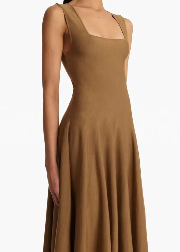 Khaite Jodie Ribbed Maxi Dress - Brown
