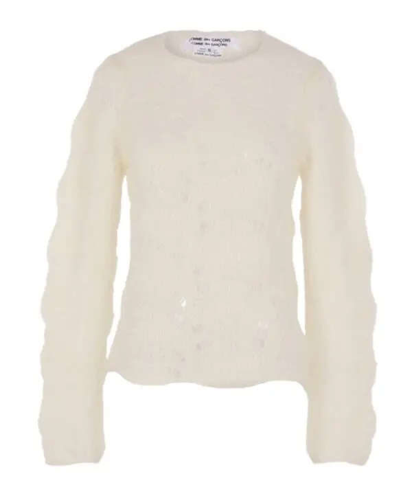 Comme Des Garçons Long Sleeve Sweater - Offwhite