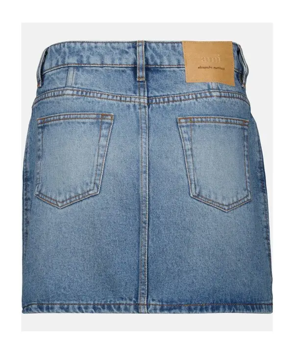 AMI Paris Denim Mini Skirt