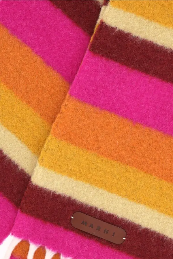 Marni Striped Knit Scarf