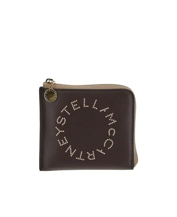 Stella McCartney Logo Perforated Card Holder - Black