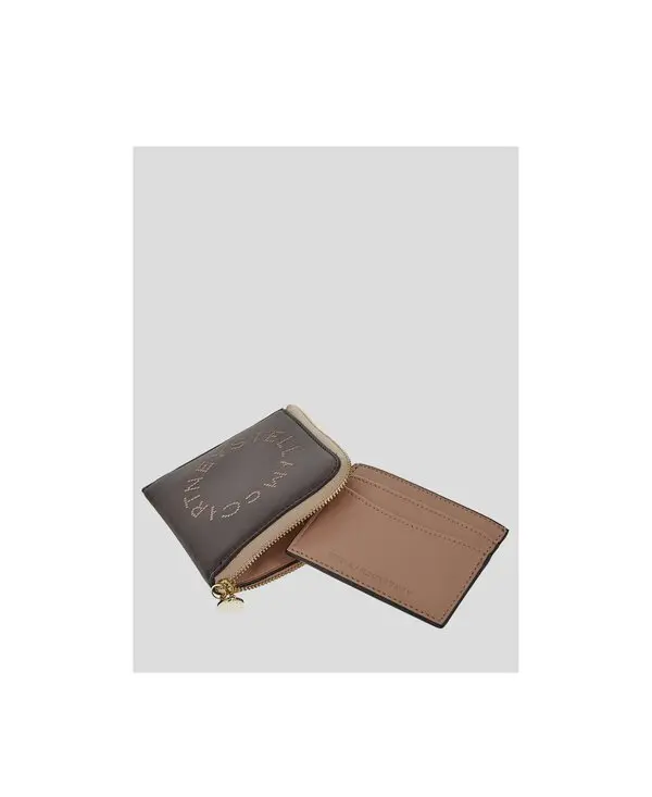 Stella McCartney Logo Perforated Card Holder - Black