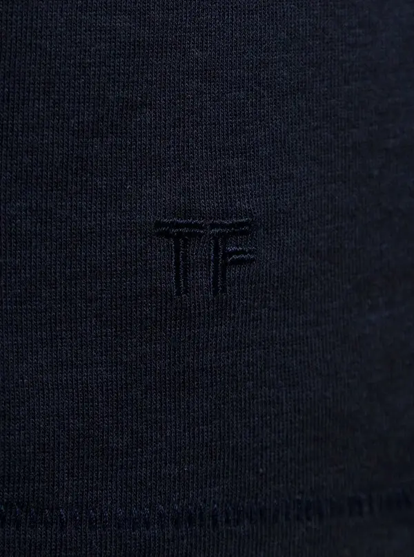 TOM FORD Crewneck Short-sleeved T-shirt - Blue