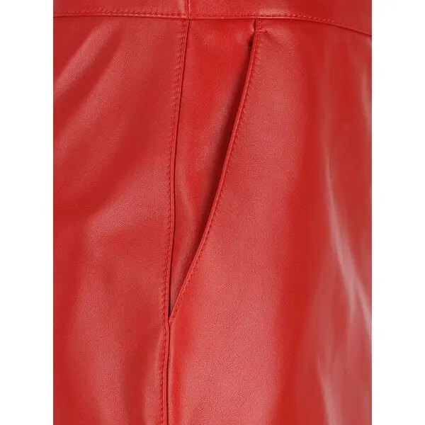 Saint Laurent Logo Plaque Back Slit Skirt