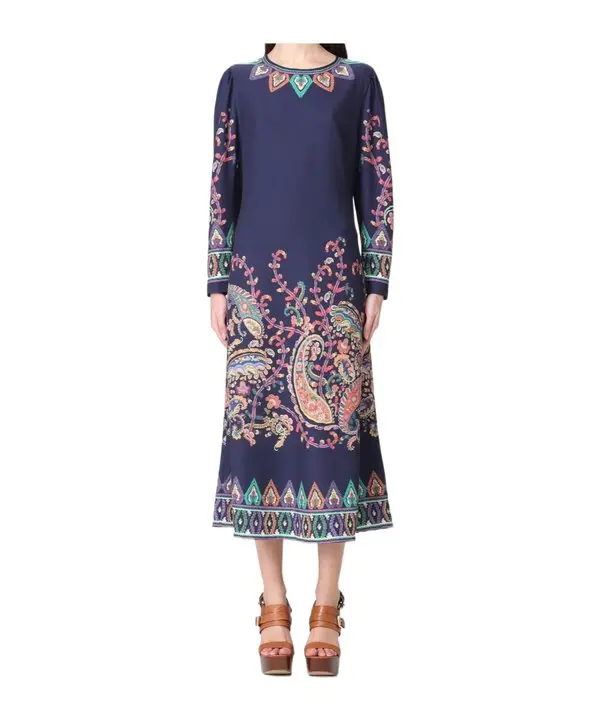 Etro Paisley Print Midi Dress