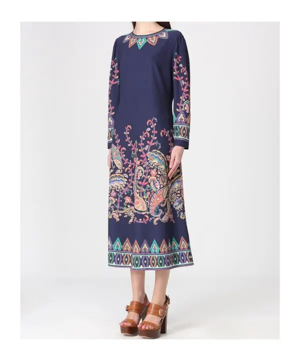 Etro Paisley Print Midi Dress