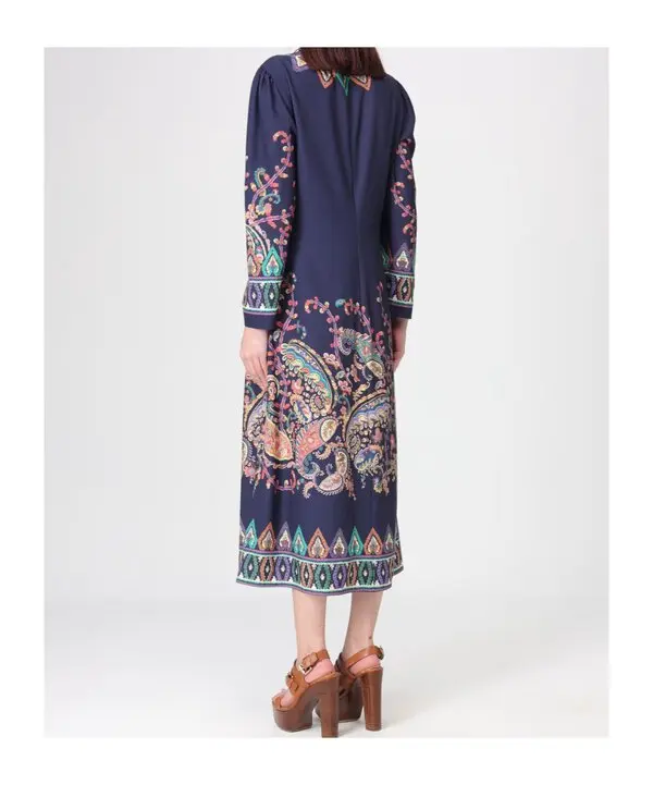 Etro Paisley Print Midi Dress