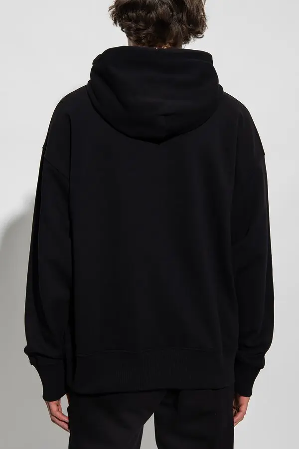 Versace Logo Print Hoodie - Black