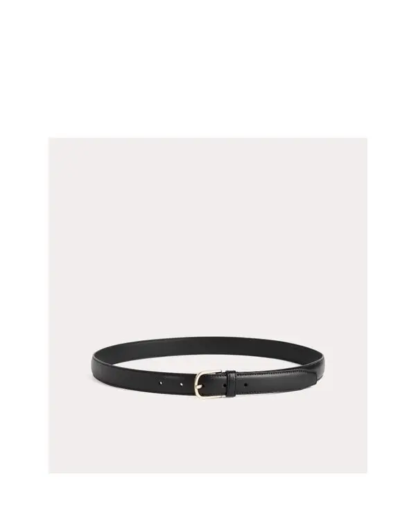 TOTEME Slim Buckle Belt - Black