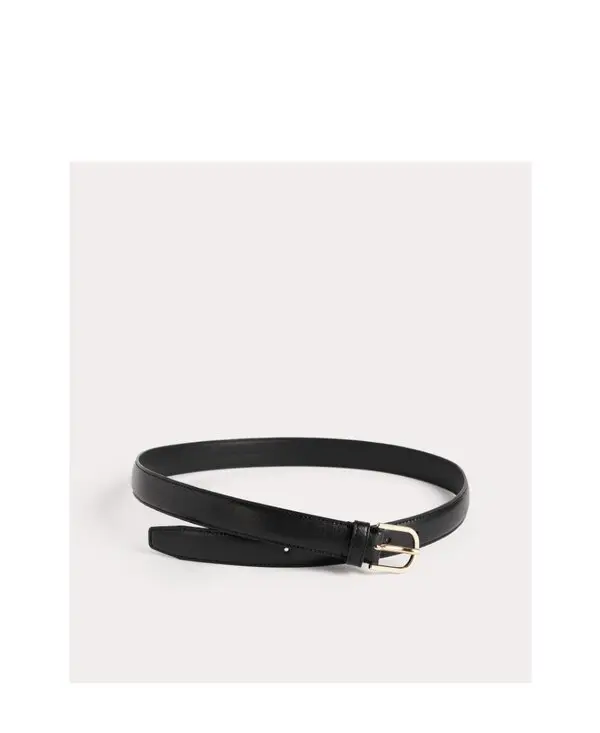 TOTEME Slim Buckle Belt - Black