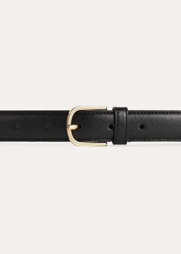 TOTEME Slim Buckle Belt - Black