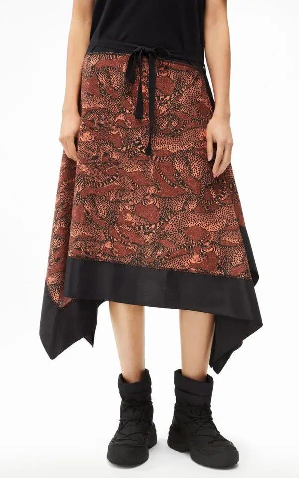 Kenzo Asymmetrical Draped Midi Dress