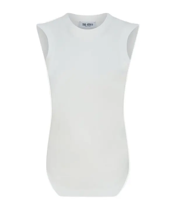 Attico Logo Embroidered Tank Top - White