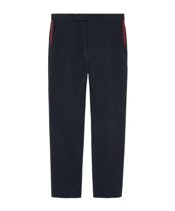 Gucci Logo Detailed Straight-leg Pants - Black