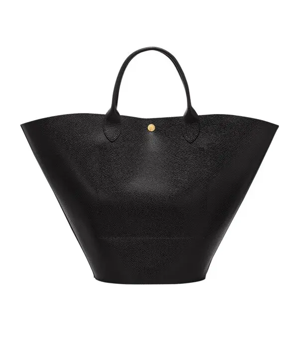 Longchamp Xl Épure Logo Debossed Tote Bag - Black