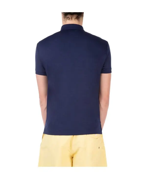 Polo Ralph Lauren Logo Embroidered Short-sleeved Polo Shirt - Black