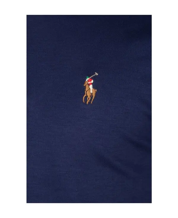 Polo Ralph Lauren Logo Embroidered Short-sleeved Polo Shirt - Black