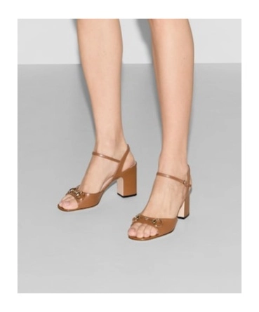 Gucci Horsebit Detailed Leather Sandals - Brown