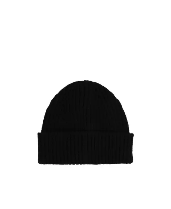 GOLDEN GOOSE Ribbed Beanie With Star Applique